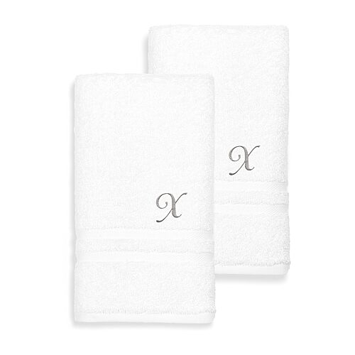 Linum Home Turkish Cotton Personalized Denzi Hand Towel Set  30 x 16 - X