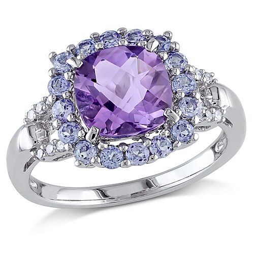 Click here for Genuine Amethyst & Tanzanite Ring  9  Amethyst prices