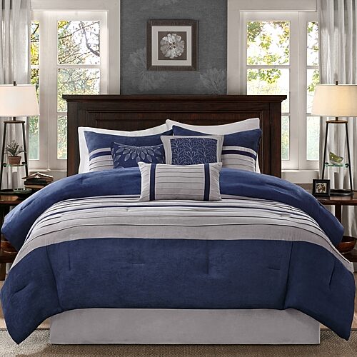 Click here for Madison Park Palmer Faux-Suede 7-Pc. Comforter Set... prices