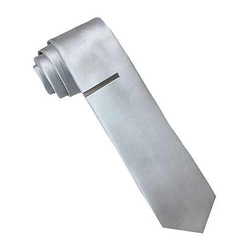 Click here for J. Ferrar Satin Solid Tie Set  One Size  Silver prices
