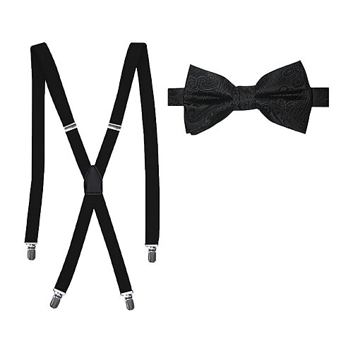 Click here for J. Ferrar Paisley Bow Tie Set  One Size  Black prices