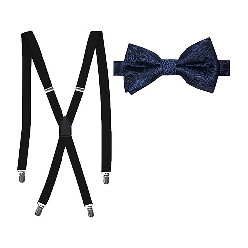 Click here for J. Ferrar Paisley Bow Tie Set  One Size  Blue prices