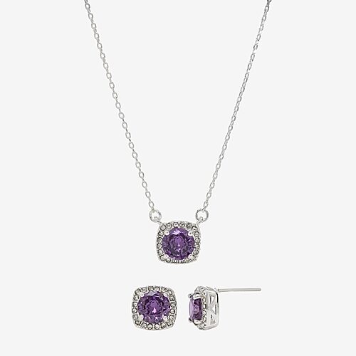 Click here for Sparkle Allure Womens Purple Cubic Zirconia Pure S... prices