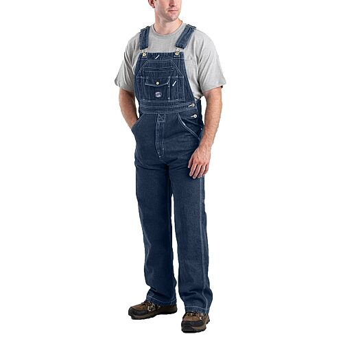 Click here for Berne Vintage Washed Denim Bib Mens Workwear Overa... prices