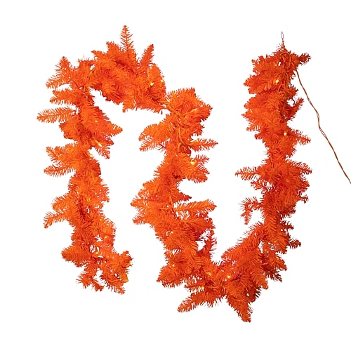 Click here for Kurt Adler 9 Foot Pre-Lit Indoor Orange Garland  O... prices