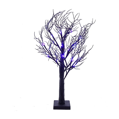 Click here for Kurt Adler 2 Foot Black Glitter And Purple LED Lig... prices