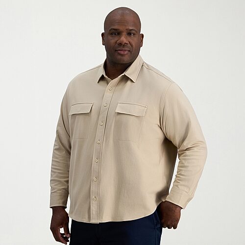 Click here for Haggar Mens Long Sleeve Regular Fit Big and Tall B... prices