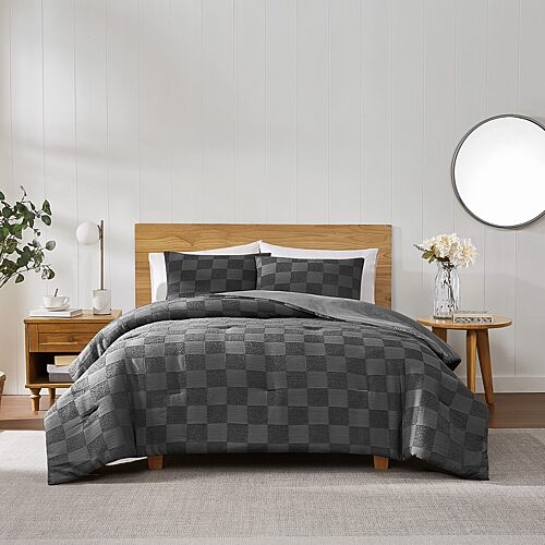 Click here for Truly Soft Textured Checkered 3pc. Reversible Comf... prices