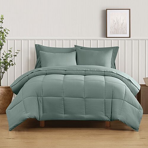 Click here for Truly Soft Green Recycled Solid 3pc. Comforter Set prices