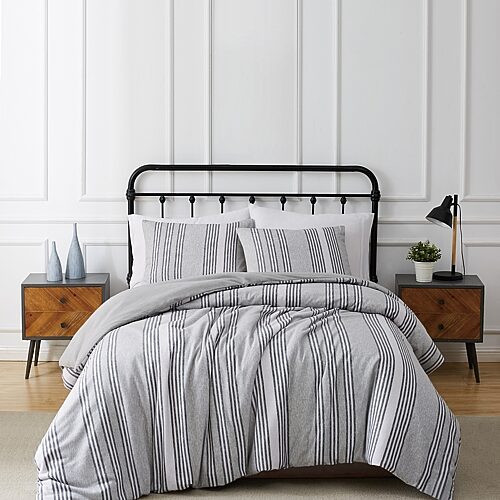 Click here for Truly Soft Kiel Stripe Flannel 3pc. Comforter Set prices