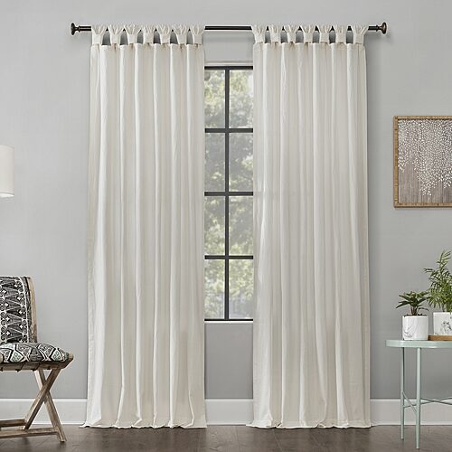 Click here for Washed Cotton Twist Tab Curtain - Ivory prices
