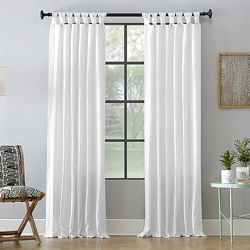 Click here for Washed Cotton Twist Tab Curtain - White prices