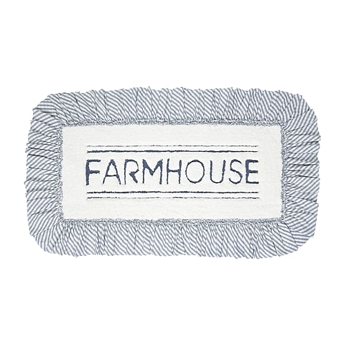 Click here for VHC Sawyer Mill Blue Farmhouse Bath Mat  One Size... prices