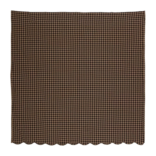 Click here for Vhc Brands Black Check Shower Curtain  One Size  B... prices