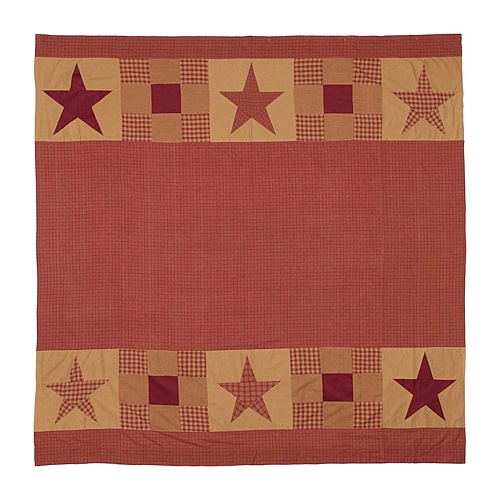 Vhc Brands Ninepatch Star Shower Curtain  One Size  Red