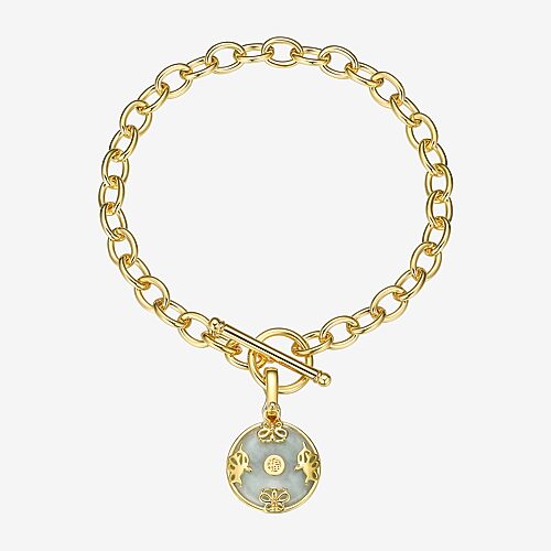 Click here for Good Fortune Womens Genuine Green Jade 18K Gold Ov... prices