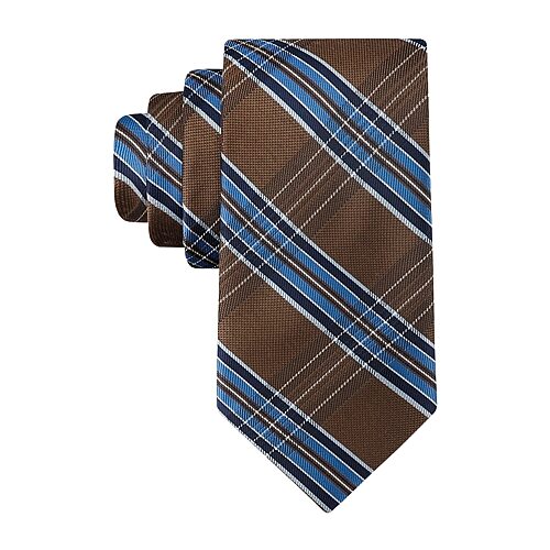 Click here for Haggar Plaid Tie  One Size  Brown prices
