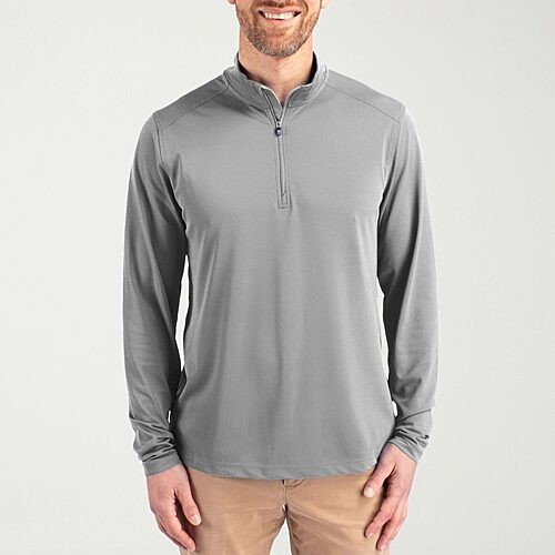 Click here for CUTTER & BUCK Mens Mock Neck Long Sleeve Quarter-Z... prices