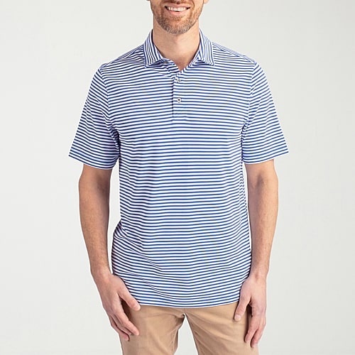 Click here for Cutter & Buck Mens Virtue Eco Pique Stripe Recycle... prices
