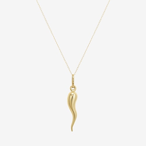 Click here for Italian Horn Unisex Adult 10K Gold 18 Inch Pendant... prices