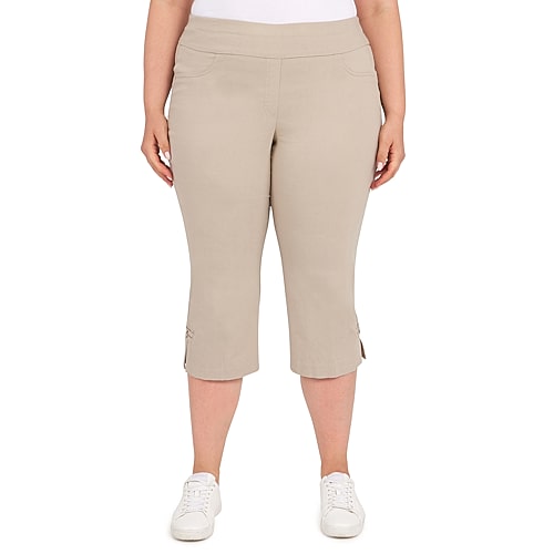 Click here for Hearts Of Palm Womens Plus Straight Mid Rise Capri... prices