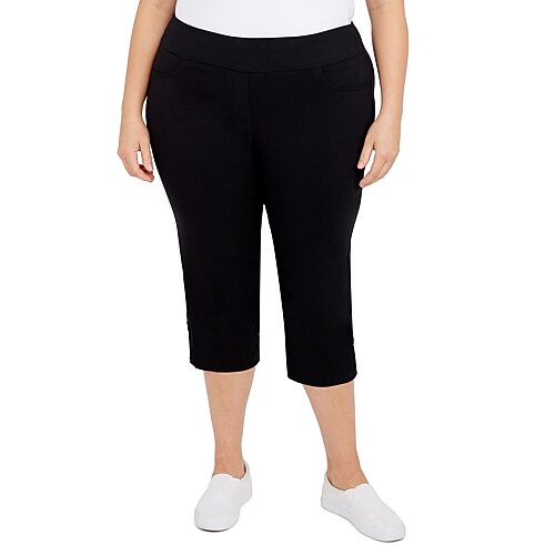 Click here for Hearts Of Palm Womens Plus Straight Mid Rise Capri... prices
