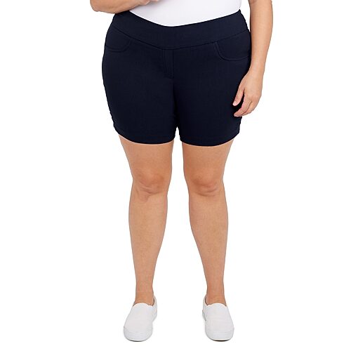 Click here for Hearts Of Palm Womens Mid Rise Plus Pull-On Short... prices