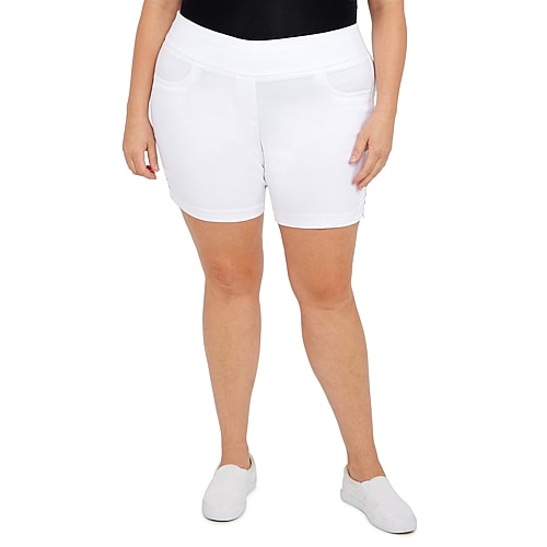Click here for Hearts Of Palm Womens Mid Rise Plus Pull-On Short... prices