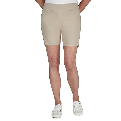 Click here for Hearts Of Palm Womens Mid Rise Pull-On Short  6  B... prices