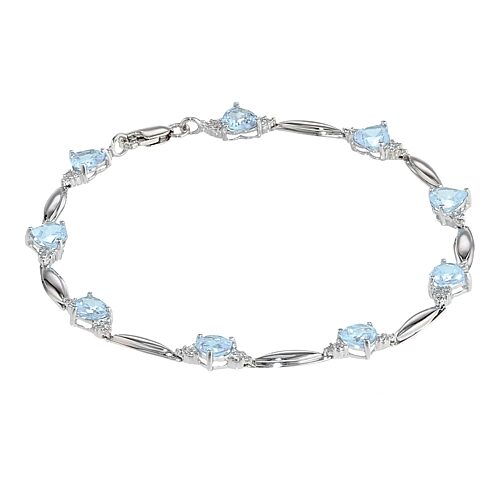 Click here for Simulated Aquamarine Heart-Shaped Sterling Silver... prices