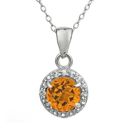 Click here for Faceted Genuine Citrine & White Topaz Sterling Sil... prices