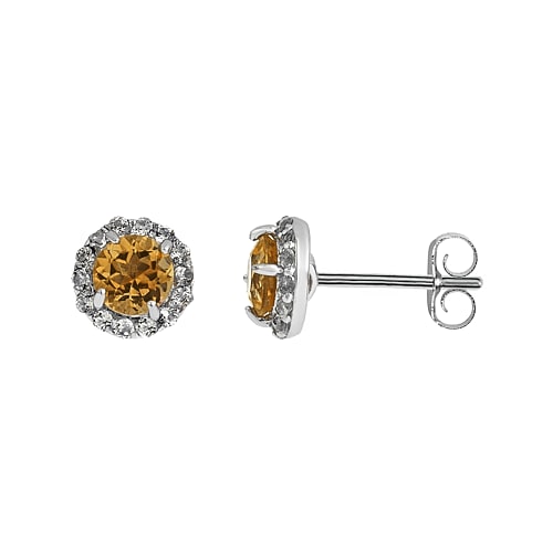 Click here for Faceted Genuine Citrine & White Topaz Sterling Sil... prices