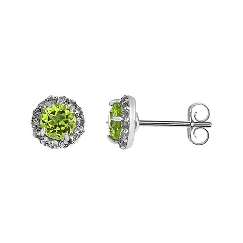 Click here for Faceted Genuine Peridot & White Topaz Sterling Sil... prices