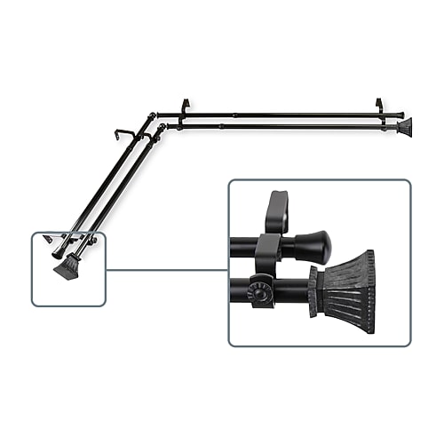 Click here for Rod Desyne Trumpet Corner Window Double Curtain Ro... prices