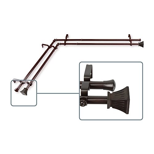 Click here for Rod Desyne Trumpet Corner Window Double Curtain Ro... prices