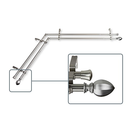 Click here for Rod Desyne Garnet Corner Window Double Curtain Rod... prices