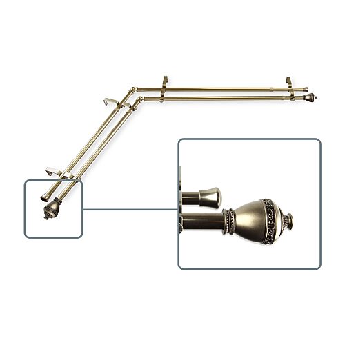 Click here for Rod Desyne Amelie Corner Window Double Curtain Rod... prices