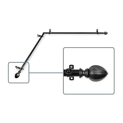 Click here for Rod Desyne Garnet Corner Window 3/4 IN Adjustable... prices