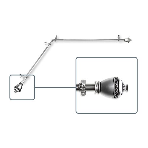 Click here for Rod Desyne Amelie Corner Window 3/4 IN Adjustable... prices