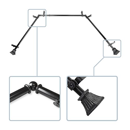 Click here for Rod Desyne Trumpet Bay Window Rod  One Size  Black prices