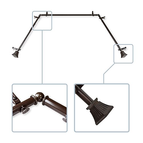 Click here for Rod Desyne Trumpet Bay Window Rod  One Size  Brown prices