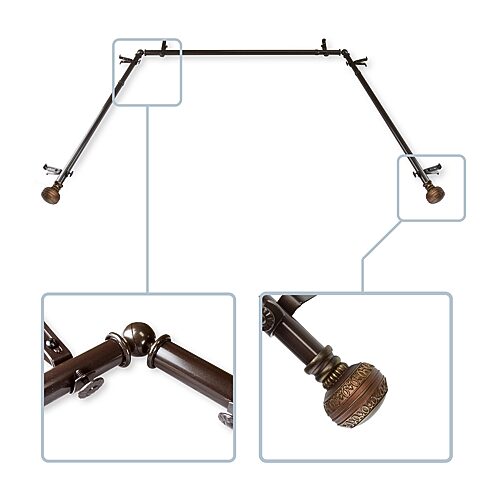 Click here for Rod Desyne Ornament Bay Window Rod  One Size  Brow... prices