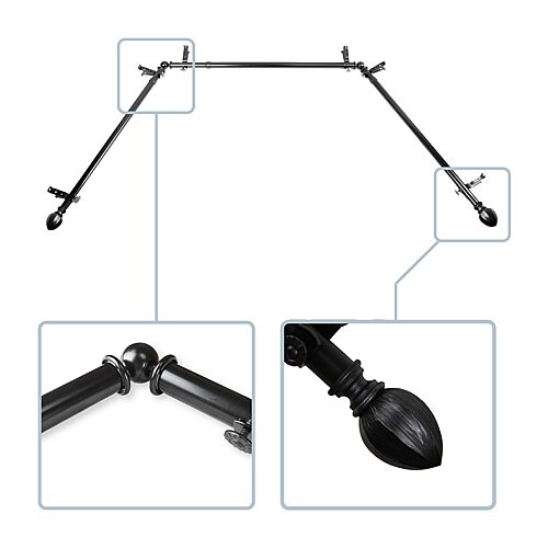 Click here for Rod Desyne Garnet Bay Window Rod  One Size  Black prices