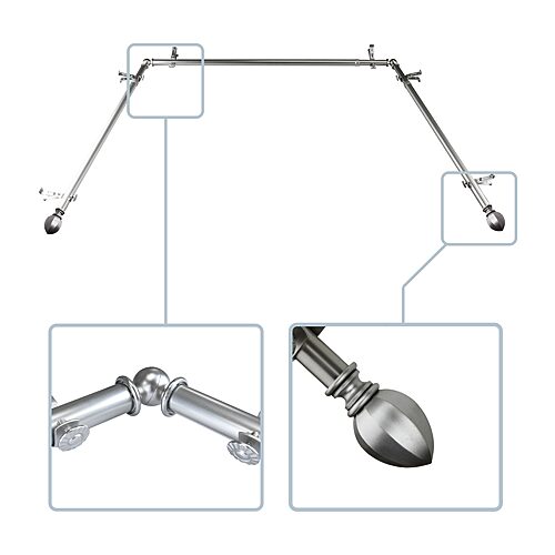 Click here for Rod Desyne Garnet Bay Window Rod  One Size  Silver prices