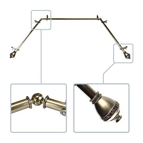 Click here for Rod Desyne Amelie Bay Window Rod  One Size  Brown prices
