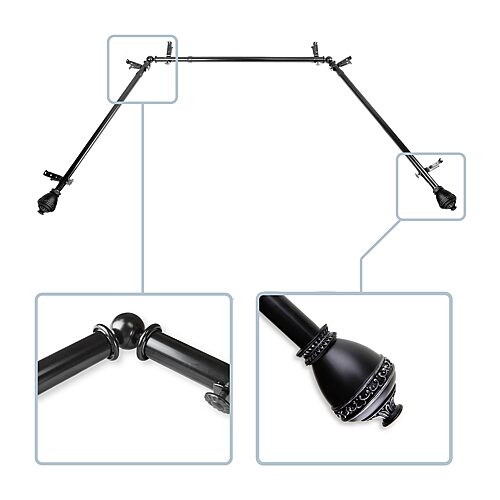 Click here for Rod Desyne Amelie Bay Window Rod  One Size  Black prices
