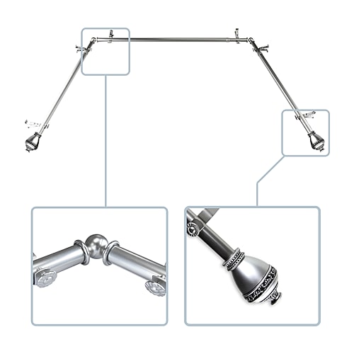 Click here for Rod Desyne Amelie Bay Window Rod  One Size  Silver prices