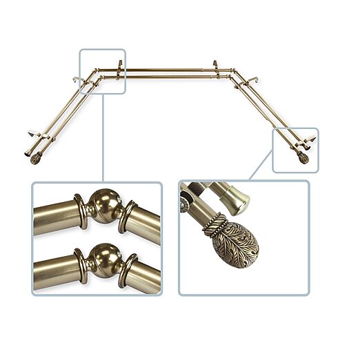 Click here for Rod Desyne Forest Bay Window Rod  One Size  Brown prices