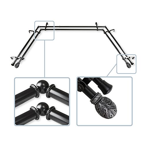 Click here for Rod Desyne Forest Bay Window Rod  One Size  Black prices