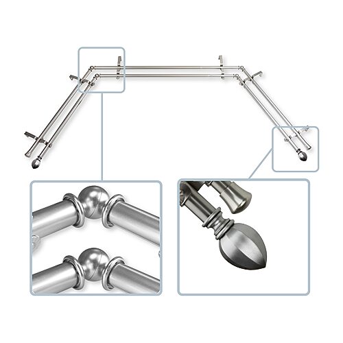 Click here for Rod Desyne Garnet Bay Window Rod  One Size  Silver prices